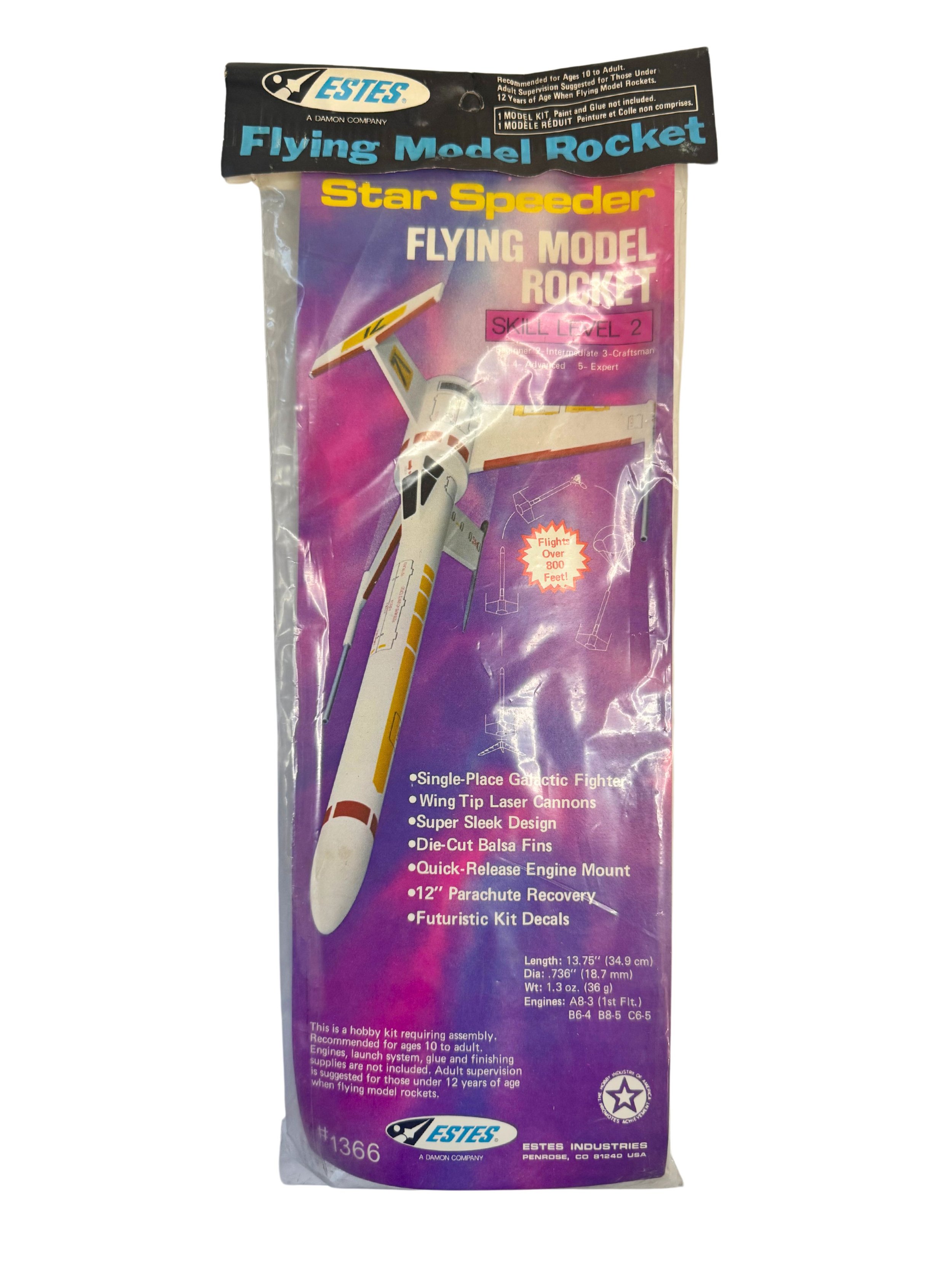 Buy Estes Crusader Swing-Wing Glider Flying Model Rocket Kit - #1961 ...