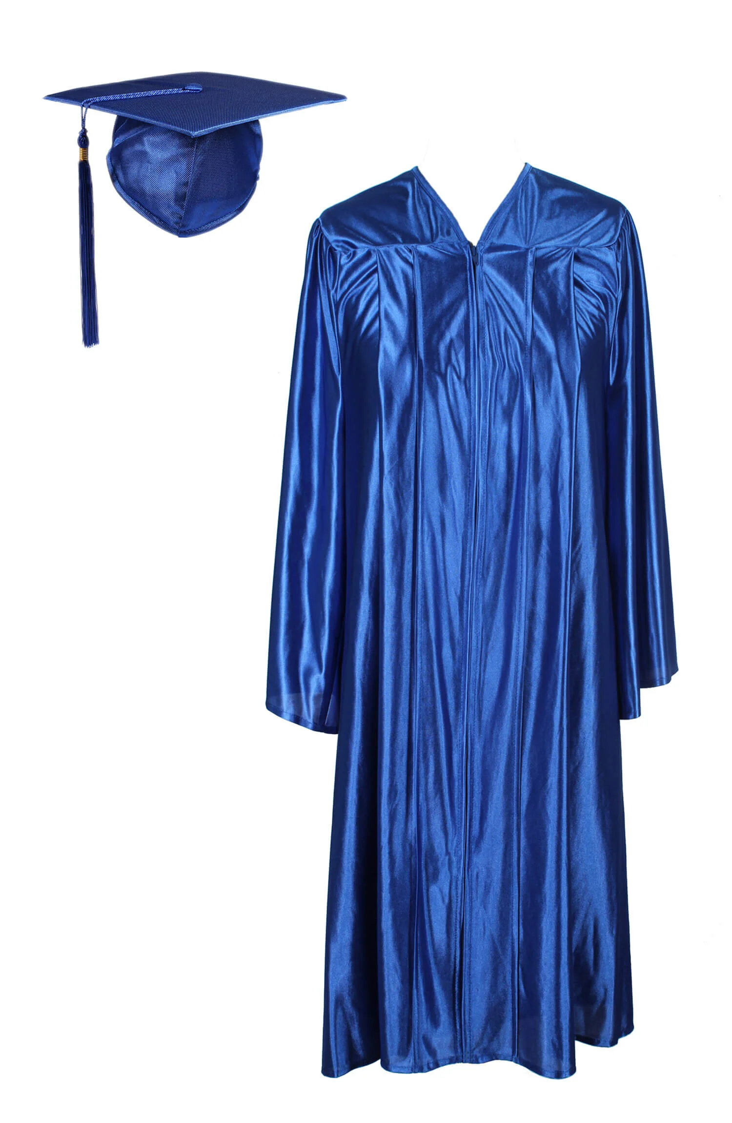 graduation gown with mortarboard package zip front high lustre finish ...
