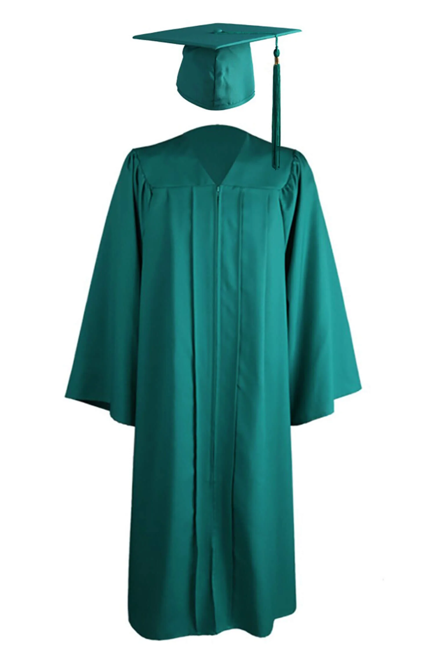 graduation gown with mortarboard package zip front matte finish high ...