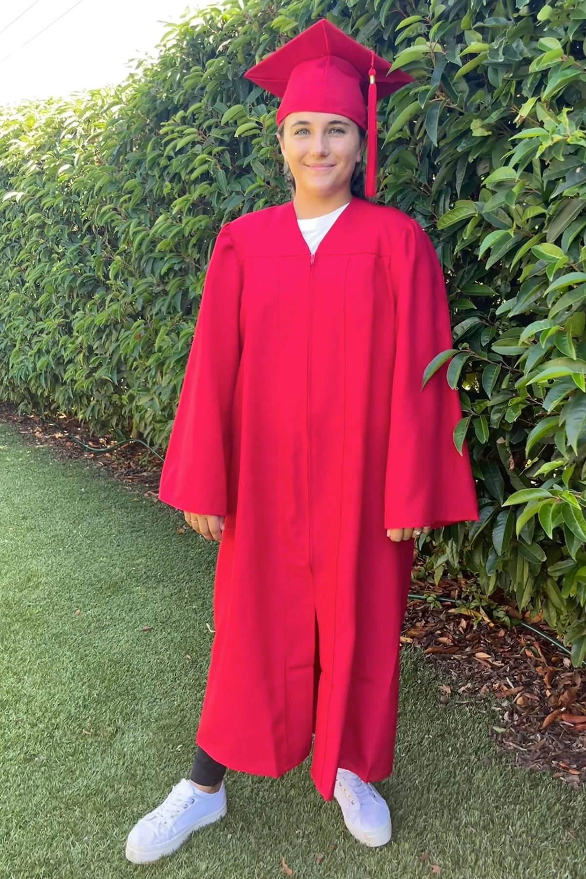 graduation gown with mortarboard package zip front matte finish high ...