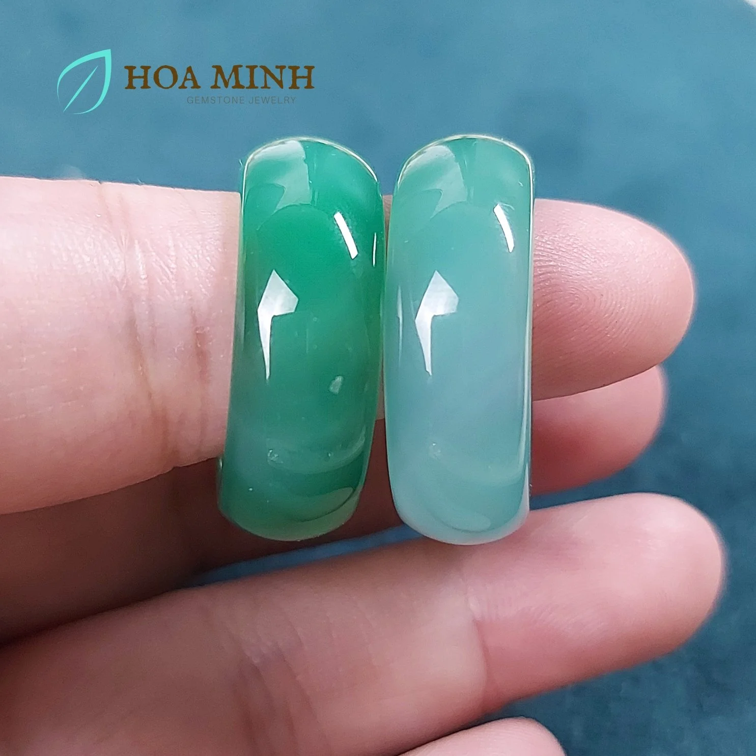 Nhẫn đá Mã Não xanh lá cây size đường kính 19mm dày nhẫn 9 li nhẫn nam ...