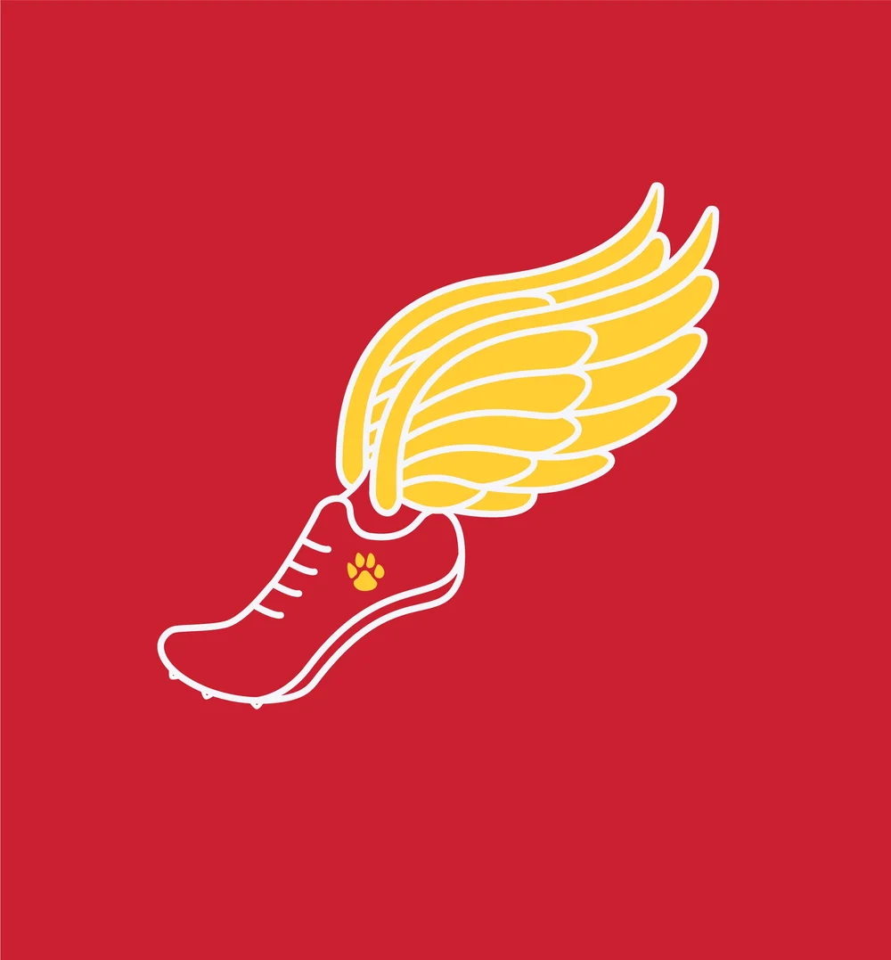 Red Track Shoe With Wings