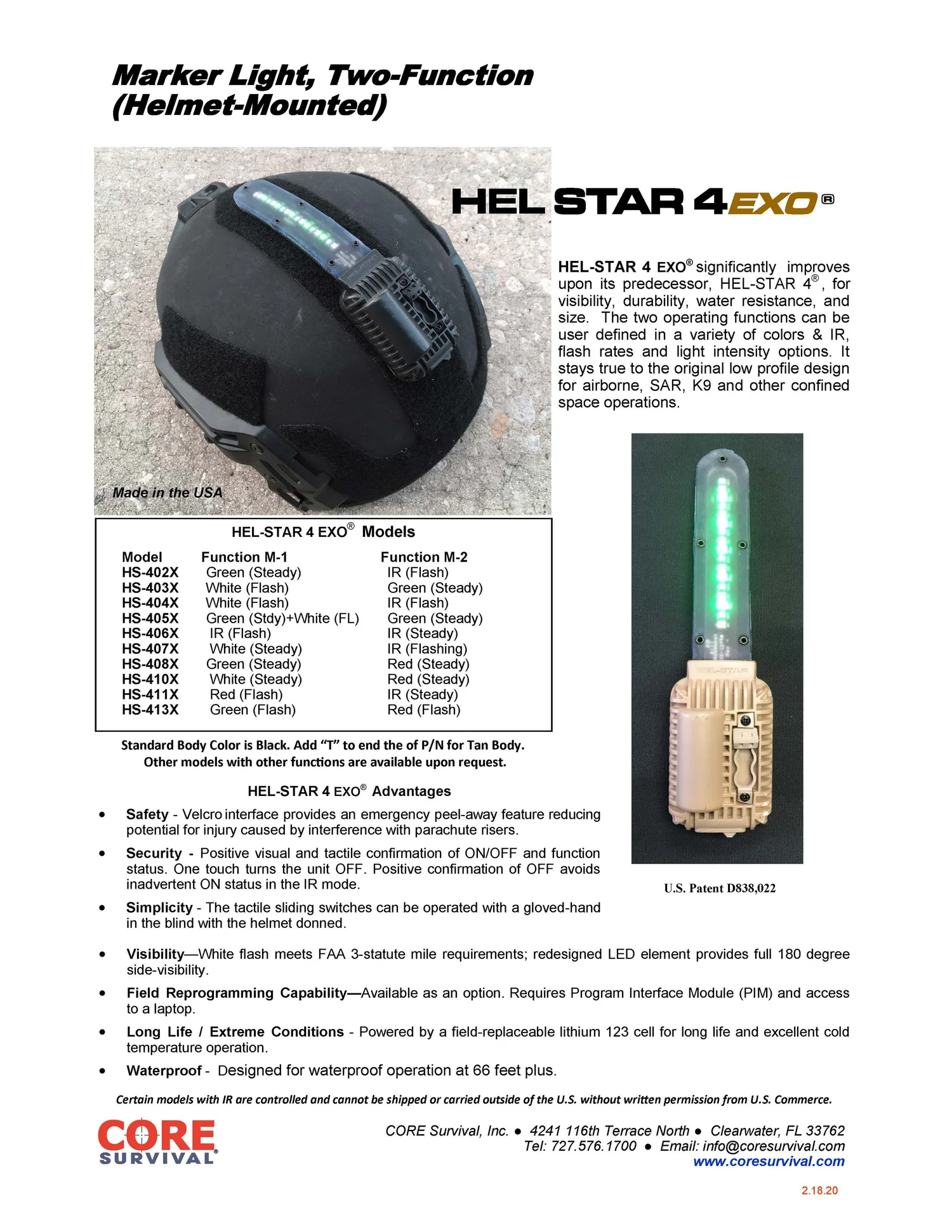 HEL-STAR 4 EXO® Flyer — CORE Survival Inc.