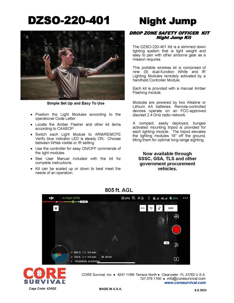 DZSO Flyer — CORE Survival Inc.