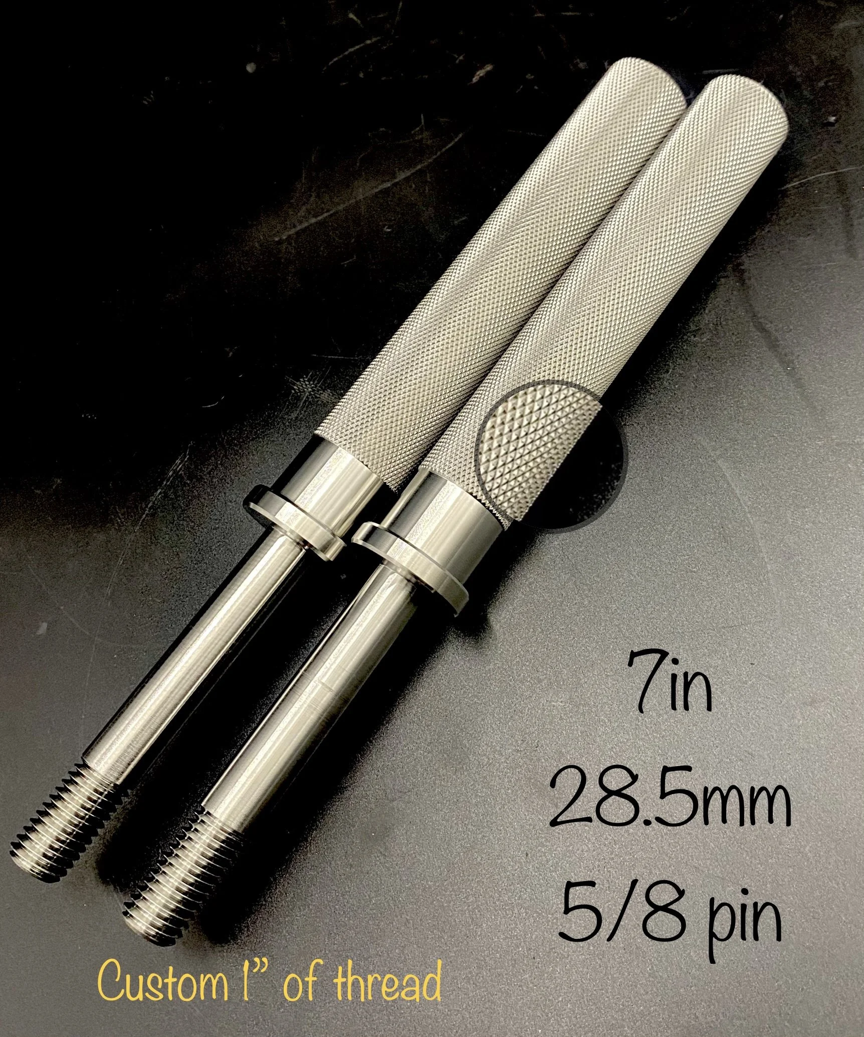 Stainless Steel 5/8" Pin Handles (Pair) — Mutant Metals