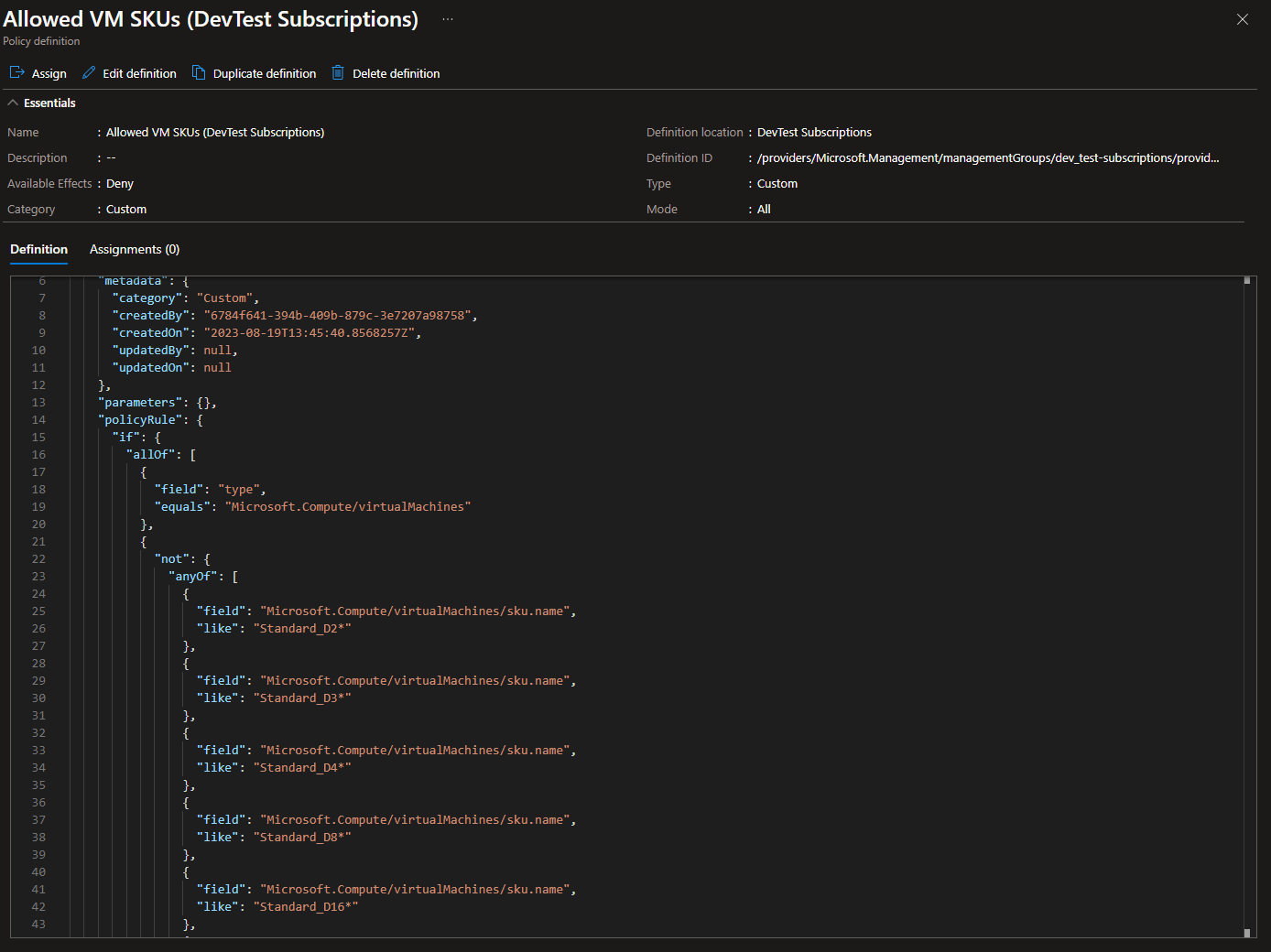 Controlling Azure VM Sizes using Azure Policy — Joe's Tech Space
