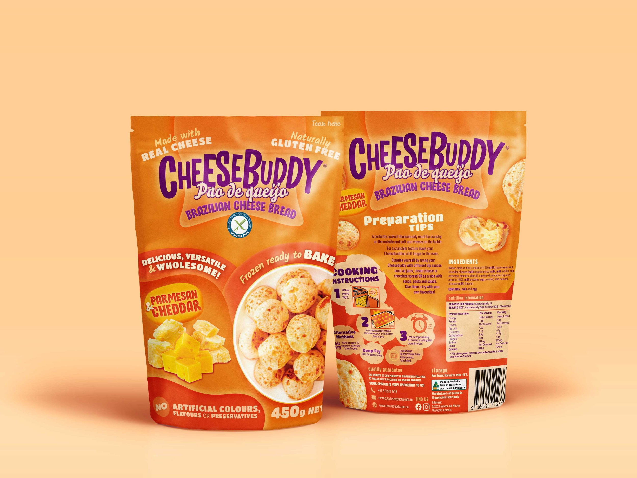 Cheesebuddy Gluten Free Cheese Breads 450g. — Cheesebuddy