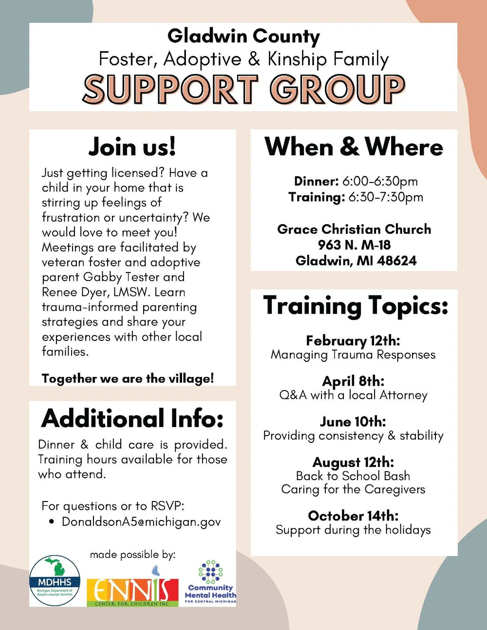 Support Group & Training — Foster Families