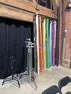 Stacker backdrop storage rack for photo studios