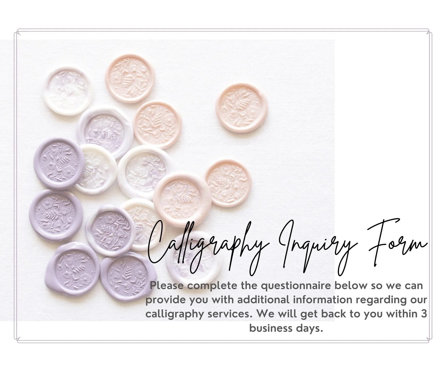 Calligraphy Inquiry Form — Ecotone Studio