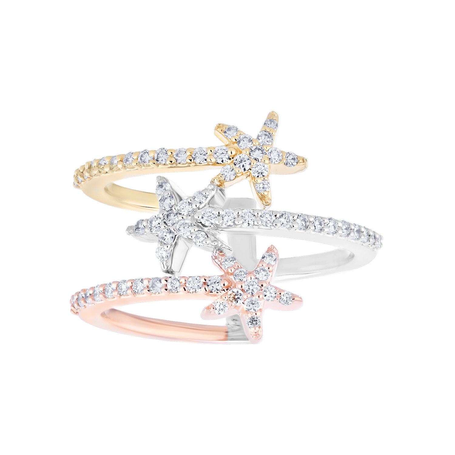 14K Yellow Gold Mermaid Tail Ring with Diamonds — Bridge Street Jewelers