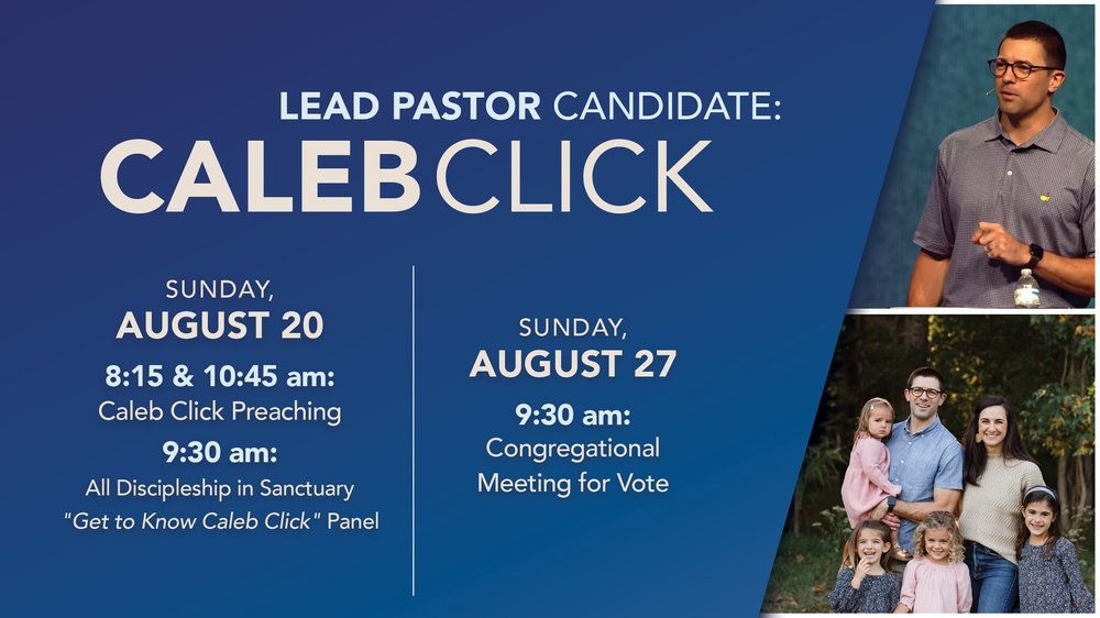 Announcing the Lead Pastor Candidate for OMPC: Reverend Caleb Click ...