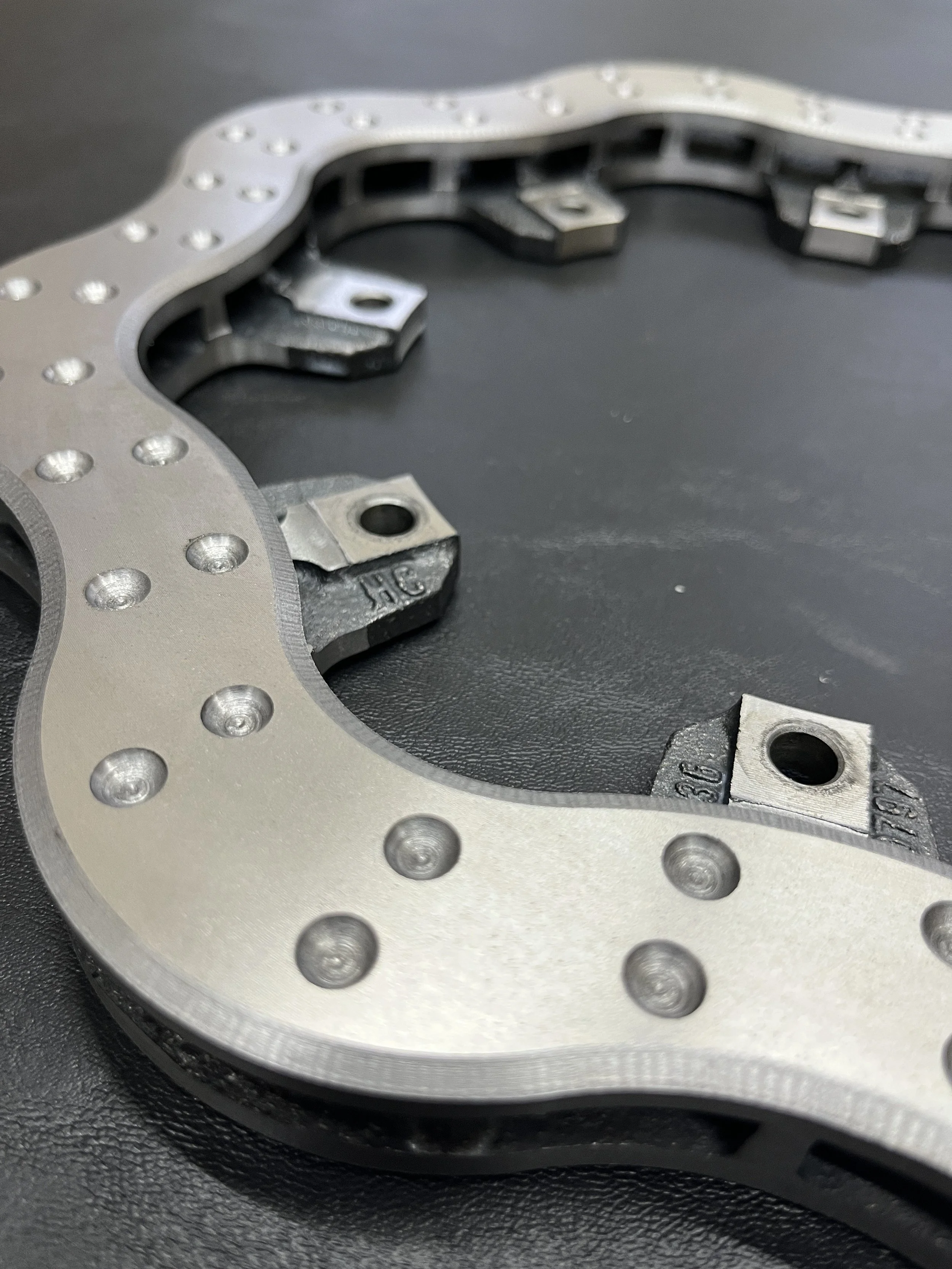 Scalloped And Dimpled Brake Rotor — GreberRacing