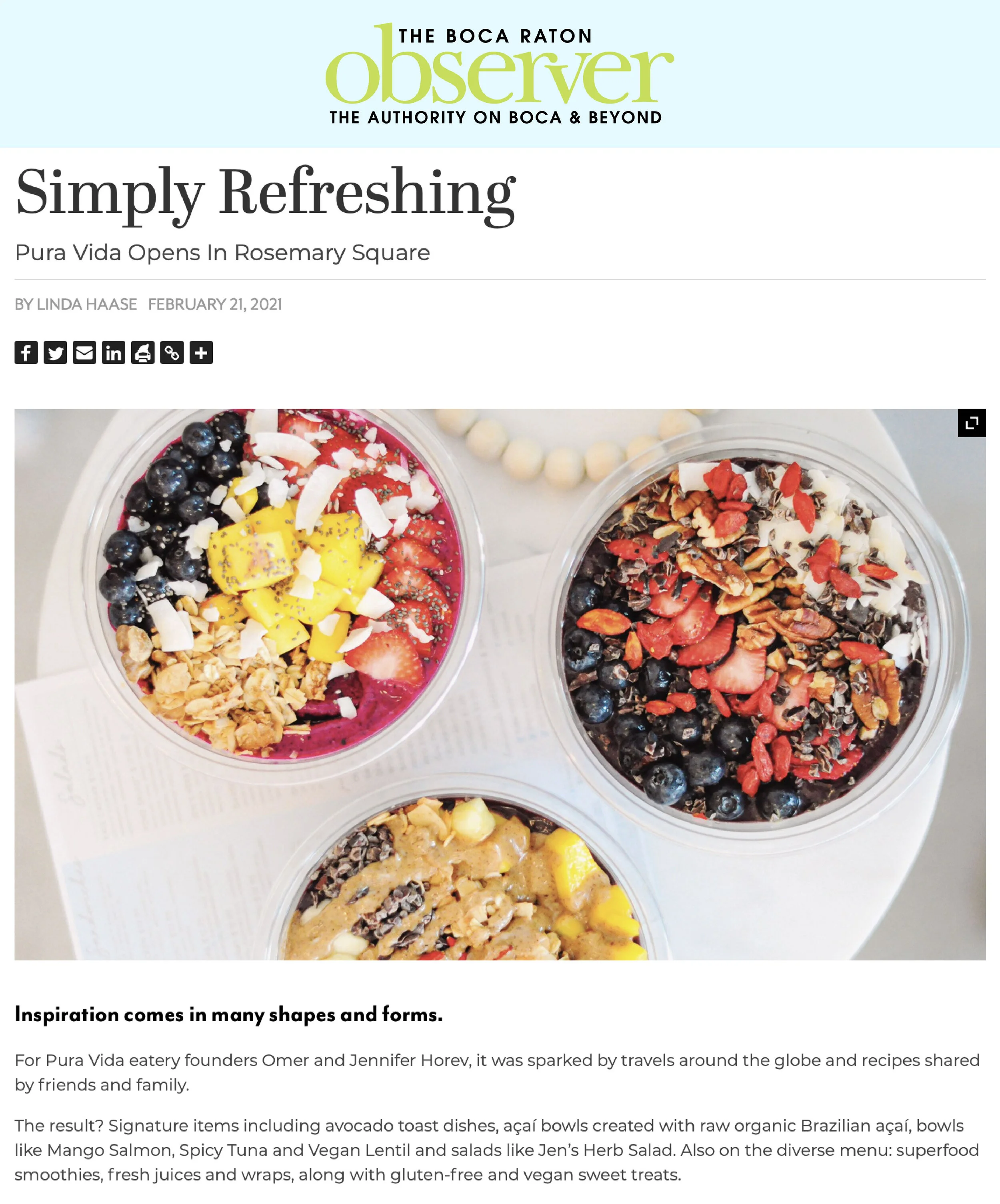 PRESS — PURA VIDA MIAMI