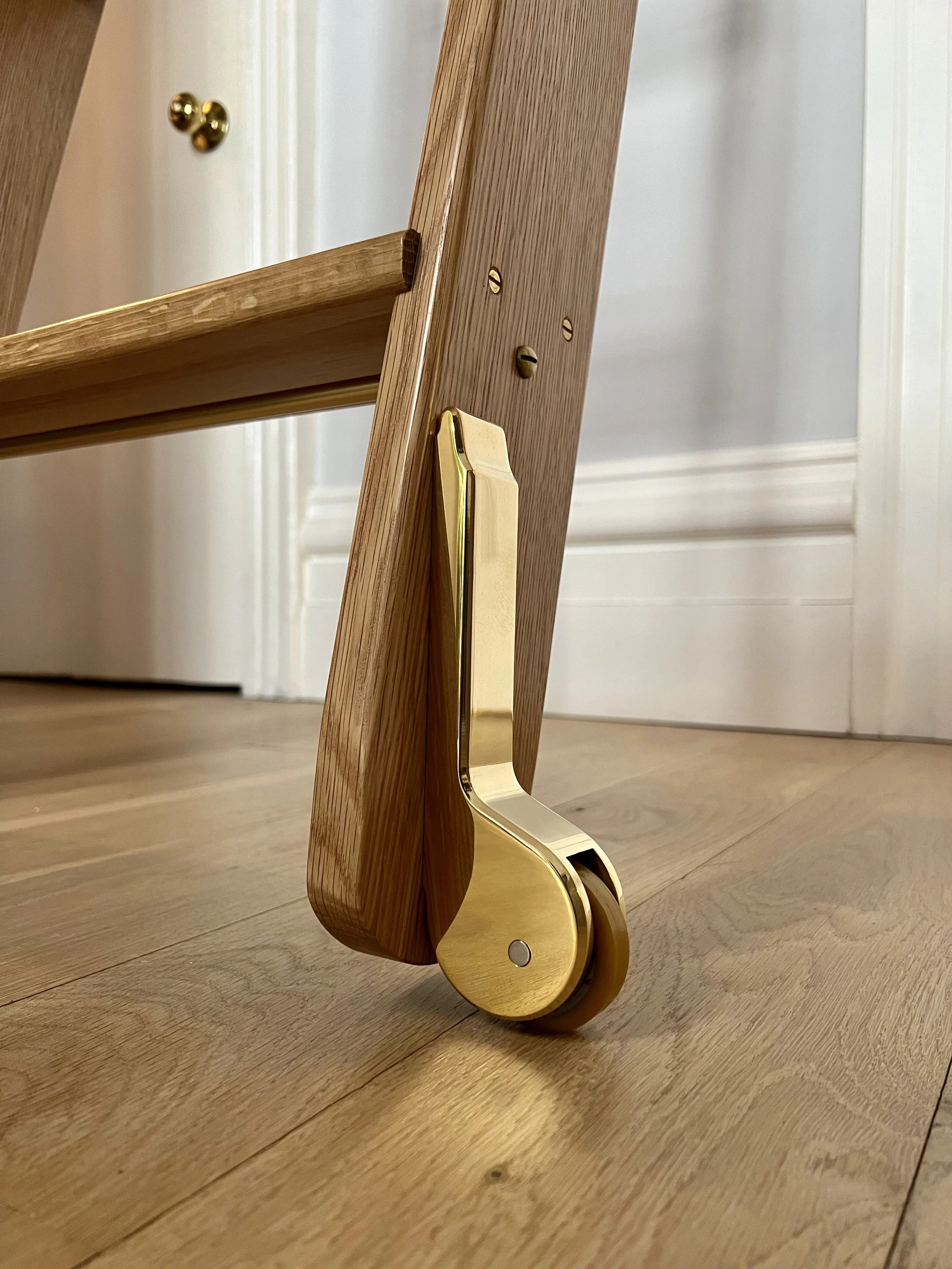 Rolling Oak Loft Ladder • spatial relations • bespoke woodworking ...