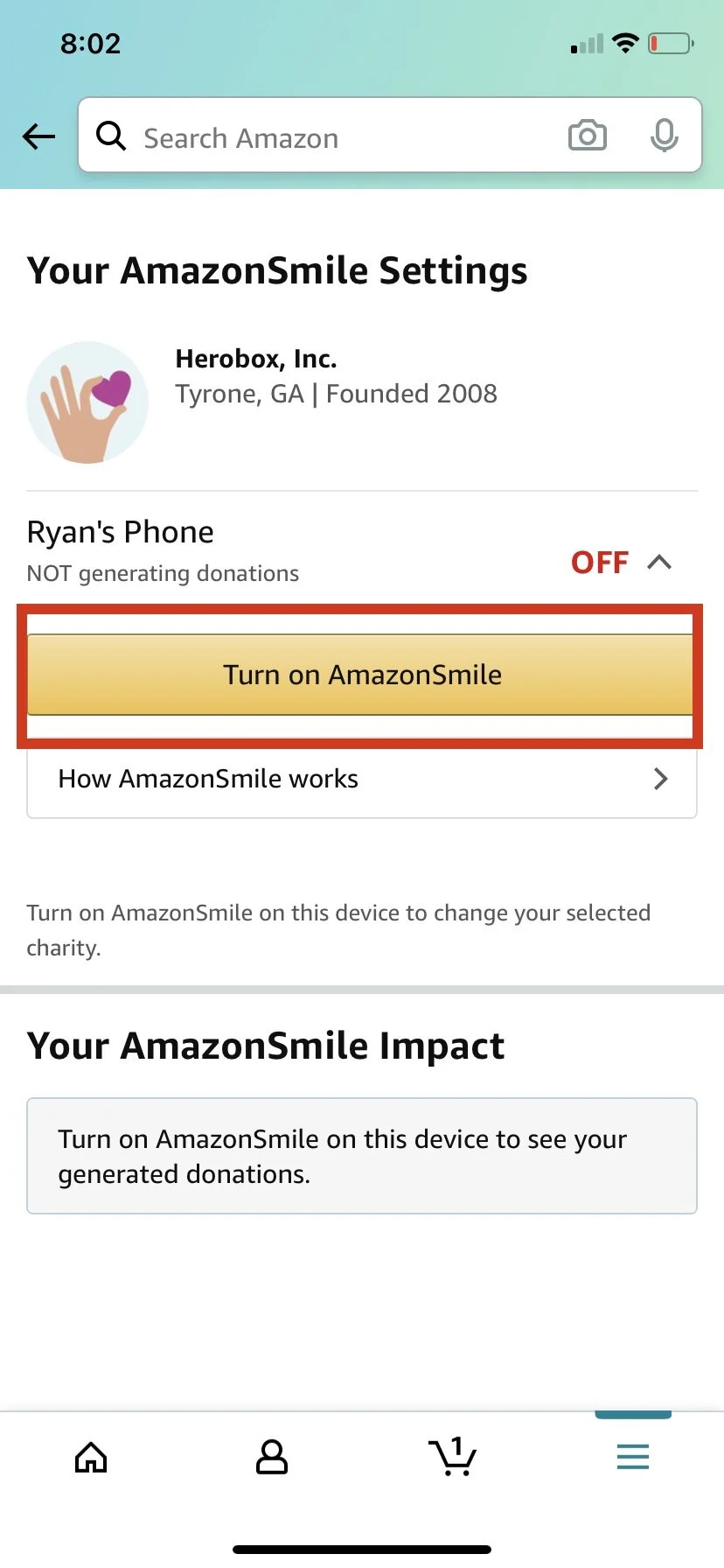 HeroBox Amazon Smile — Herobox