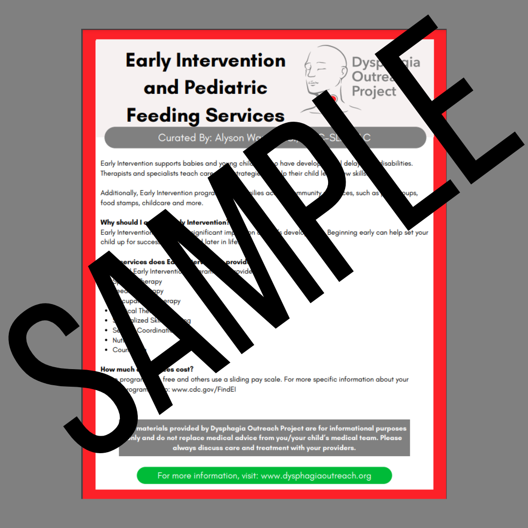 FREE Handouts — Store — Dysphagia Outreach Project
