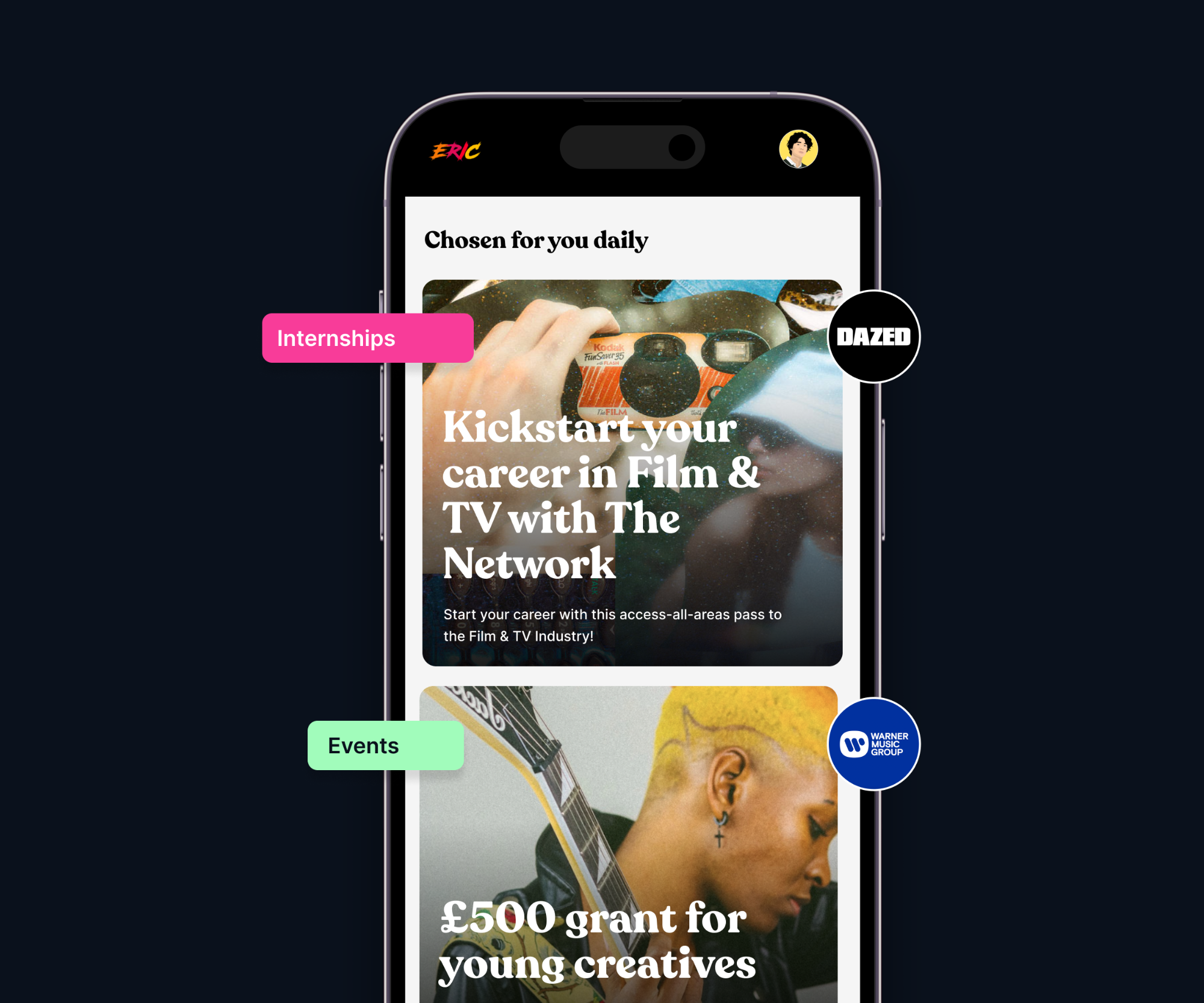 About the ERIC app — ERIC | Creative Career App
