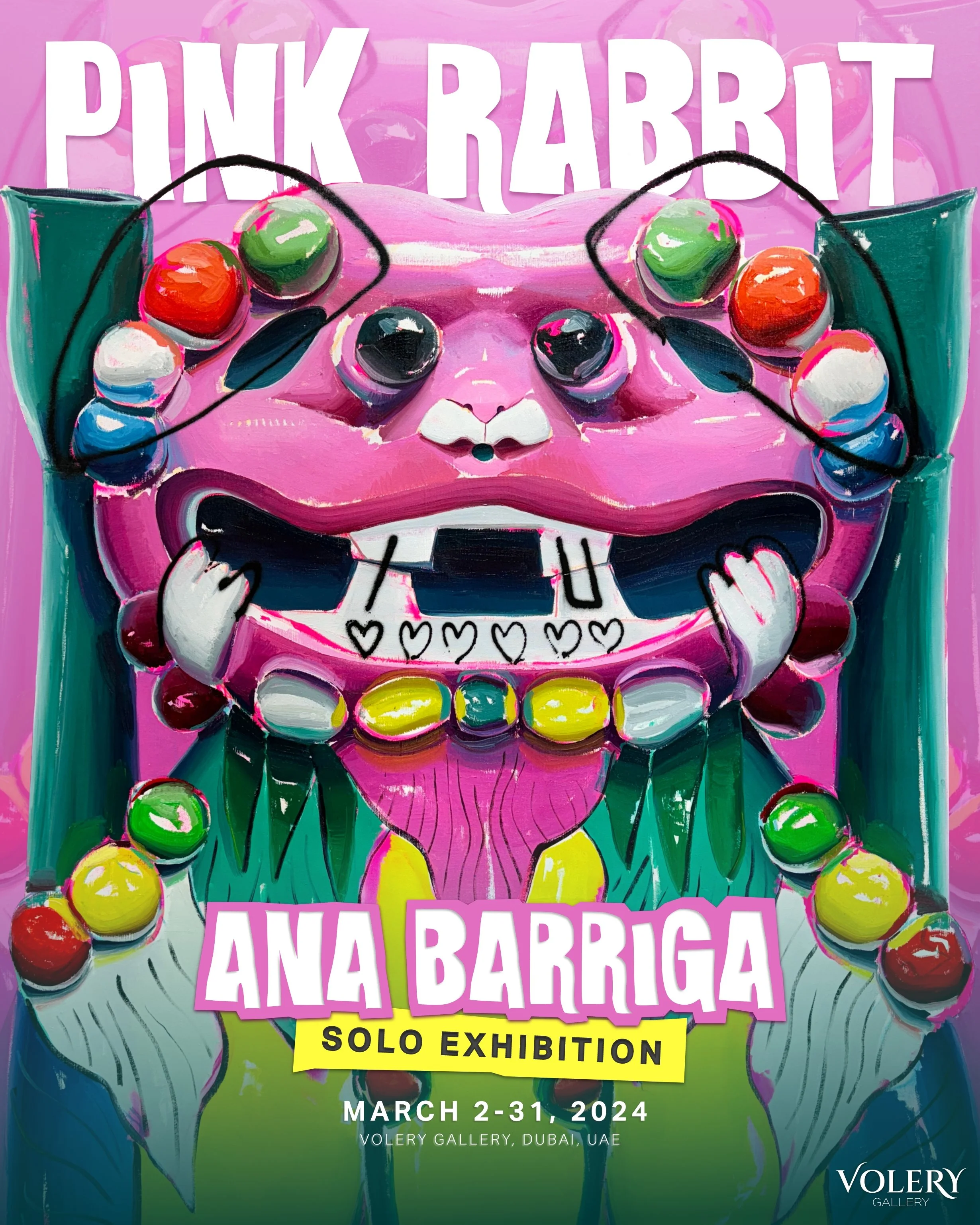 Pink Rabbit - Ana Barriga Solo Exhibition — Volery Gallery