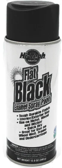 Hi-Tech - Flat Black Enamel Spray Paint — ADS Auto Detail Supplies ...