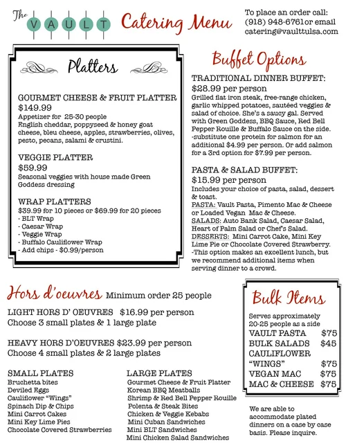 Vault Menu — The Vault