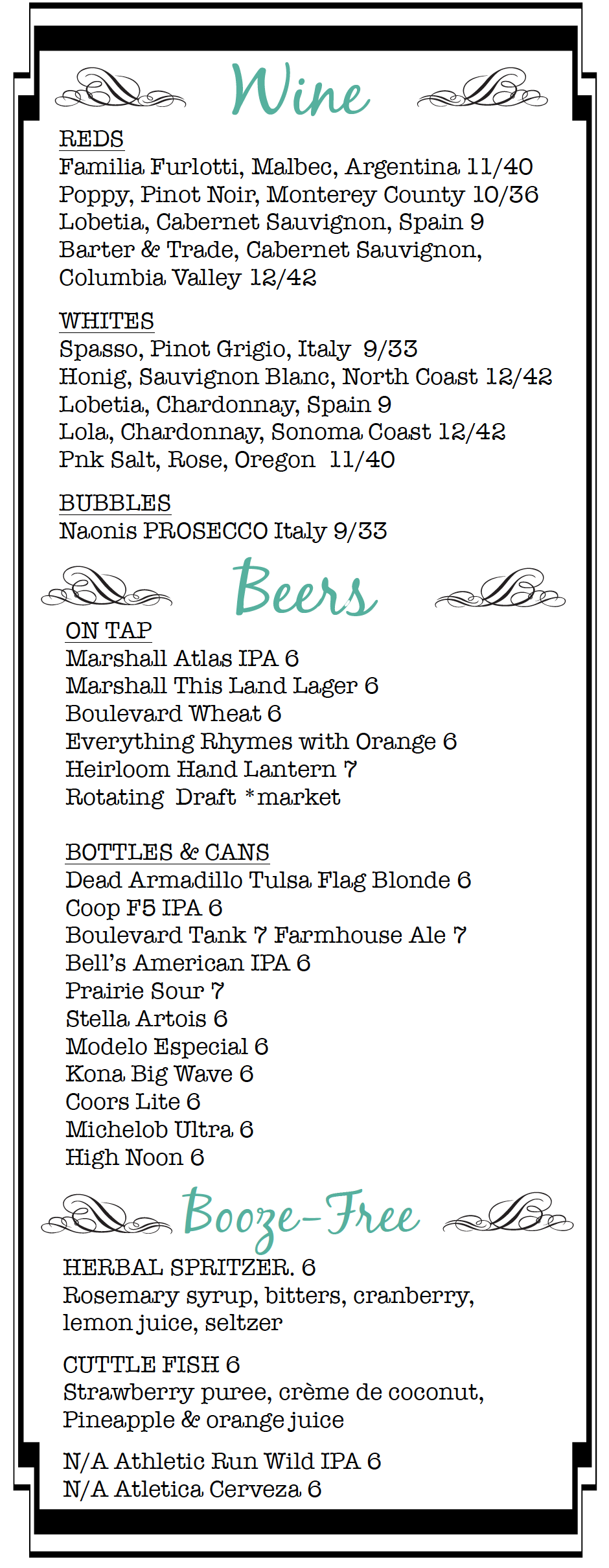 Vault Menu — The Vault