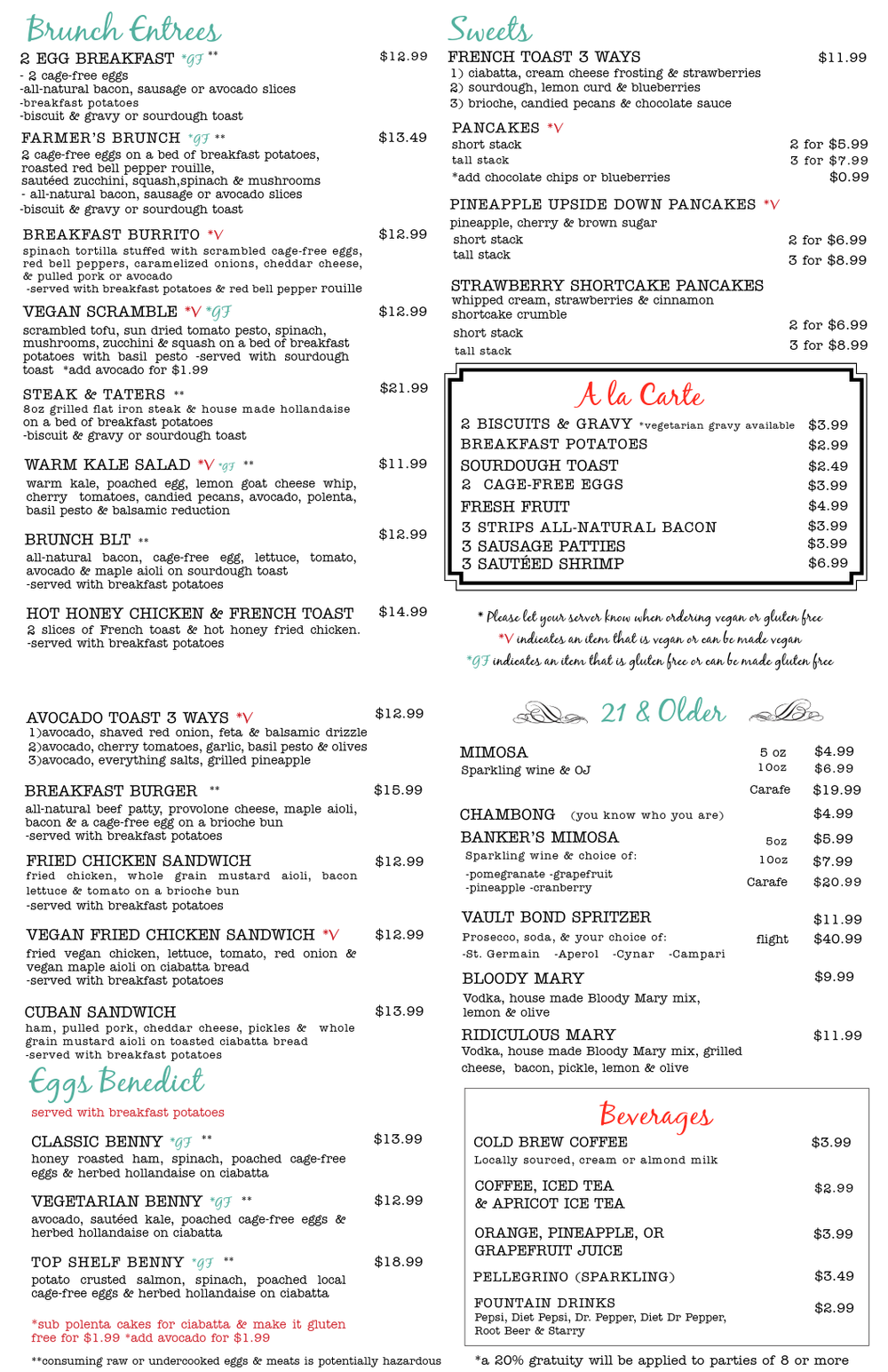 Vault Menu — The Vault