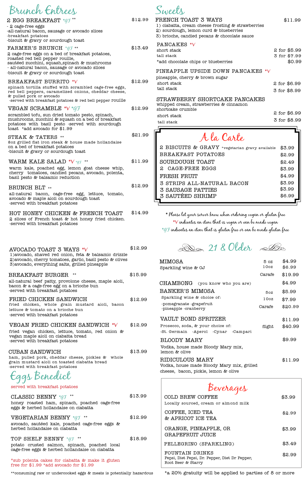 Vault Menu — The Vault