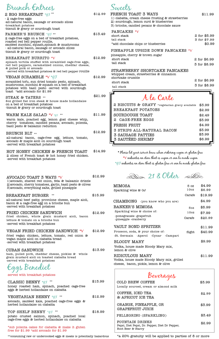 Vault Menu — The Vault