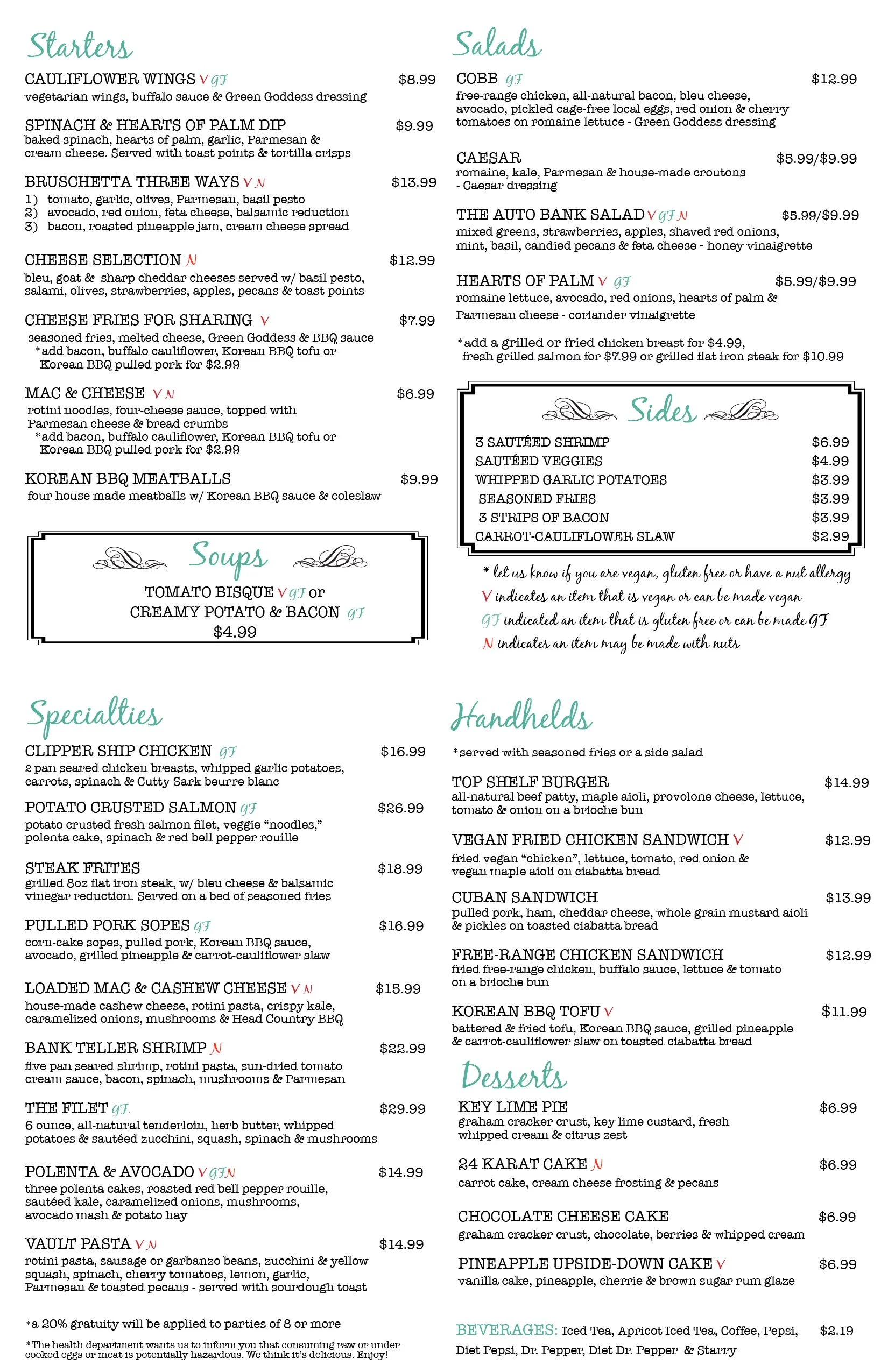 Vault Menu — The Vault