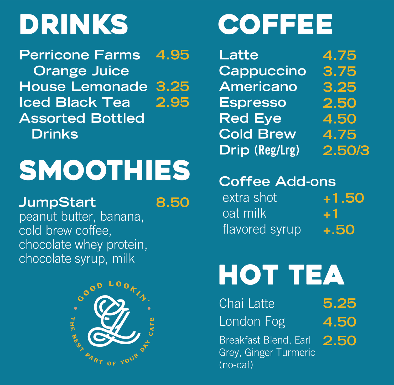 Menu — Good Lookin'