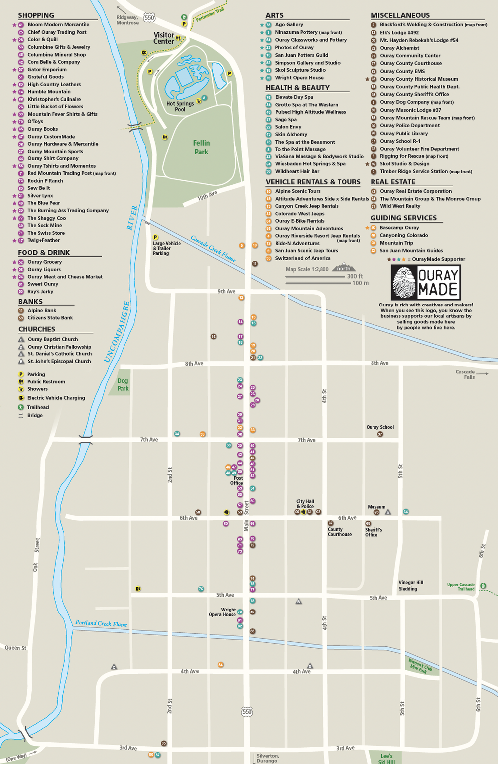 Ouray City Map — Visit Ouray Colorado - Homepage