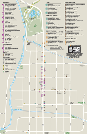 Ouray City Map — Visit Ouray Colorado - Homepage