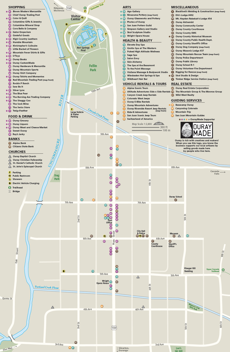Ouray City Map — Visit Ouray Colorado - Homepage