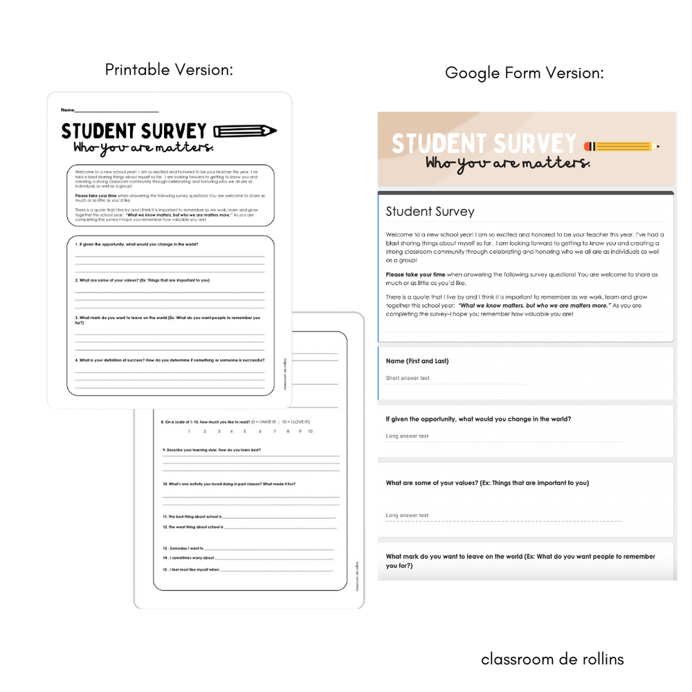 Back to School Find Someone Who Activity for Middle Schoolers Editable ...