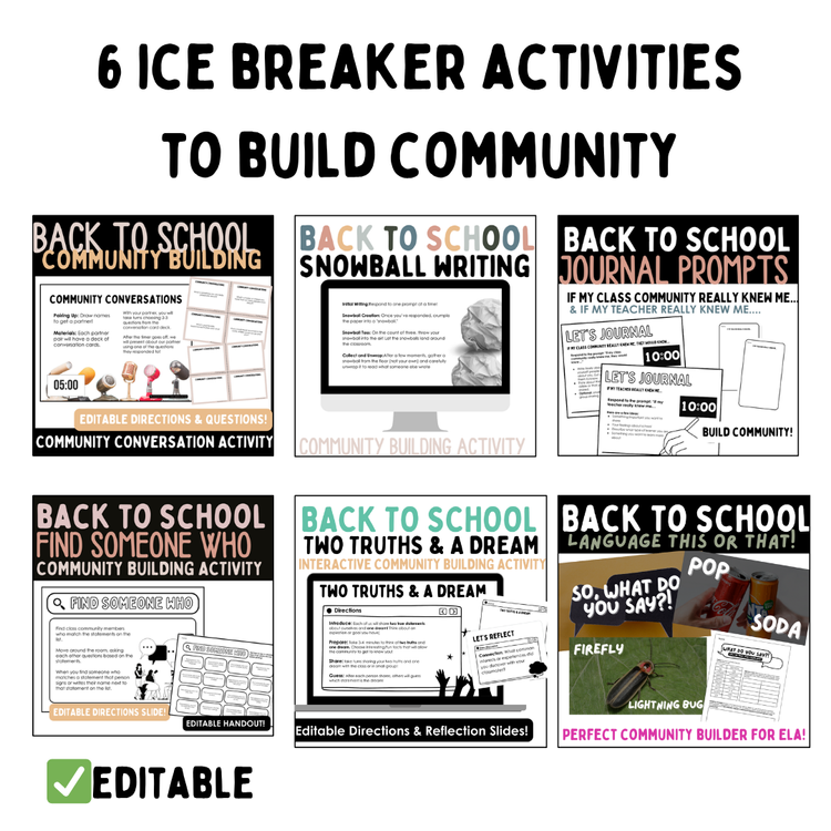 Back to School Find Someone Who Activity for Middle Schoolers Editable ...