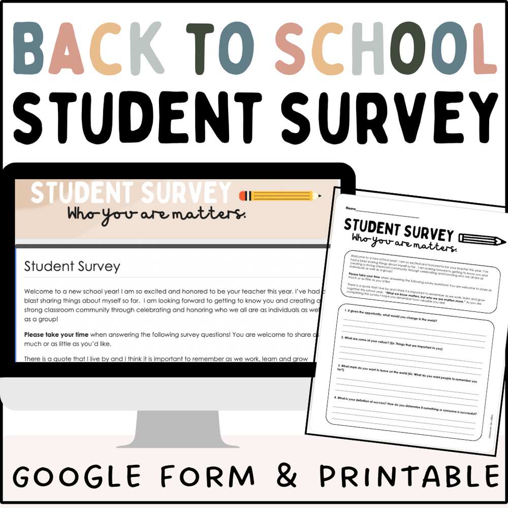 Back to School Find Someone Who Activity for Middle Schoolers Editable ...