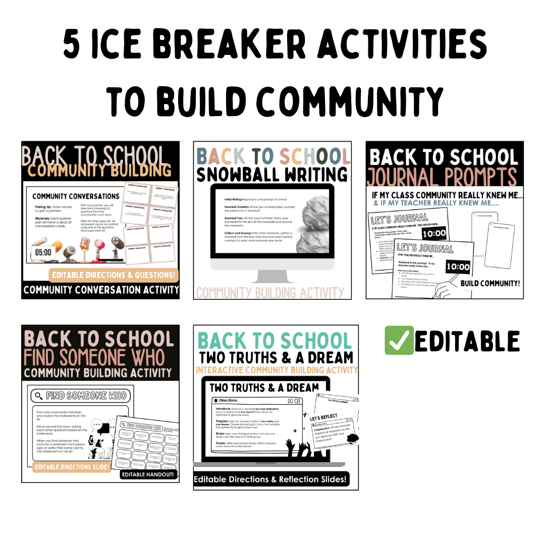 Back to School Find Someone Who Activity for Middle Schoolers Editable ...