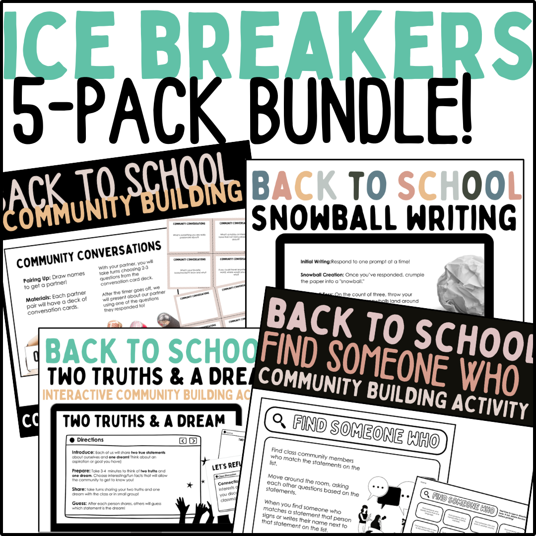 Back to School Find Someone Who Activity for Middle Schoolers Editable ...