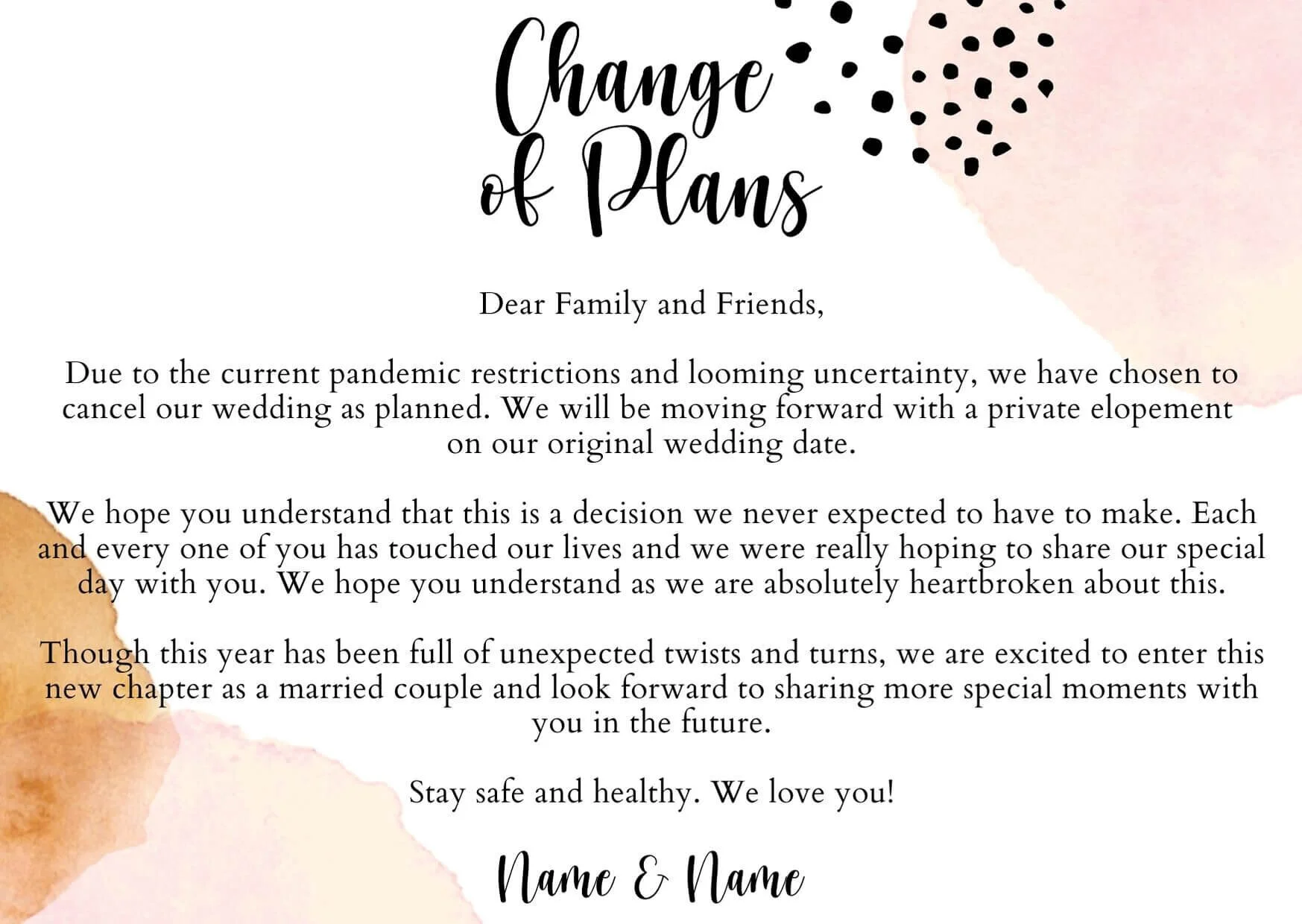 How To Thoughtfully Uninvite People To Your Downsized Wedding — Santa ...