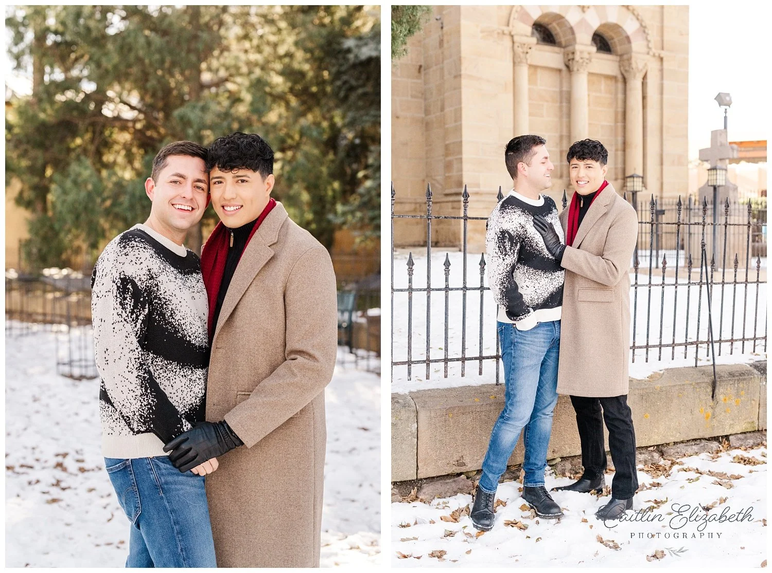 Ryan and Nicholas' Winter Proposal at Santa Fe Plaza — Santa Fe Wedding ...