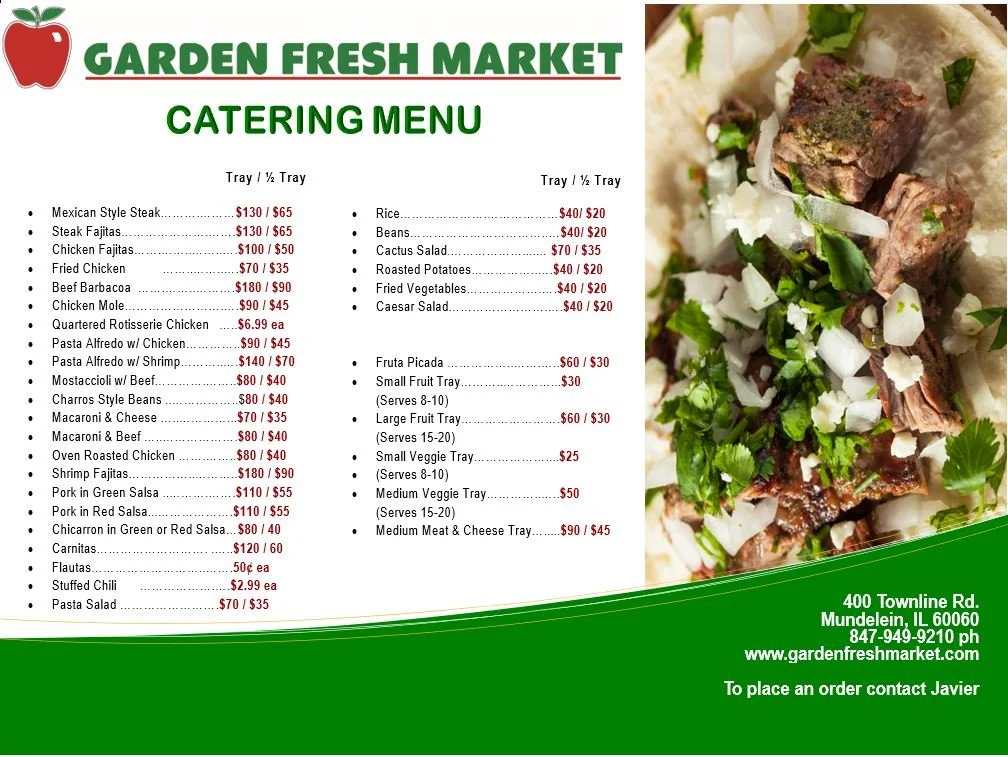 Catering — Garden Fresh Market