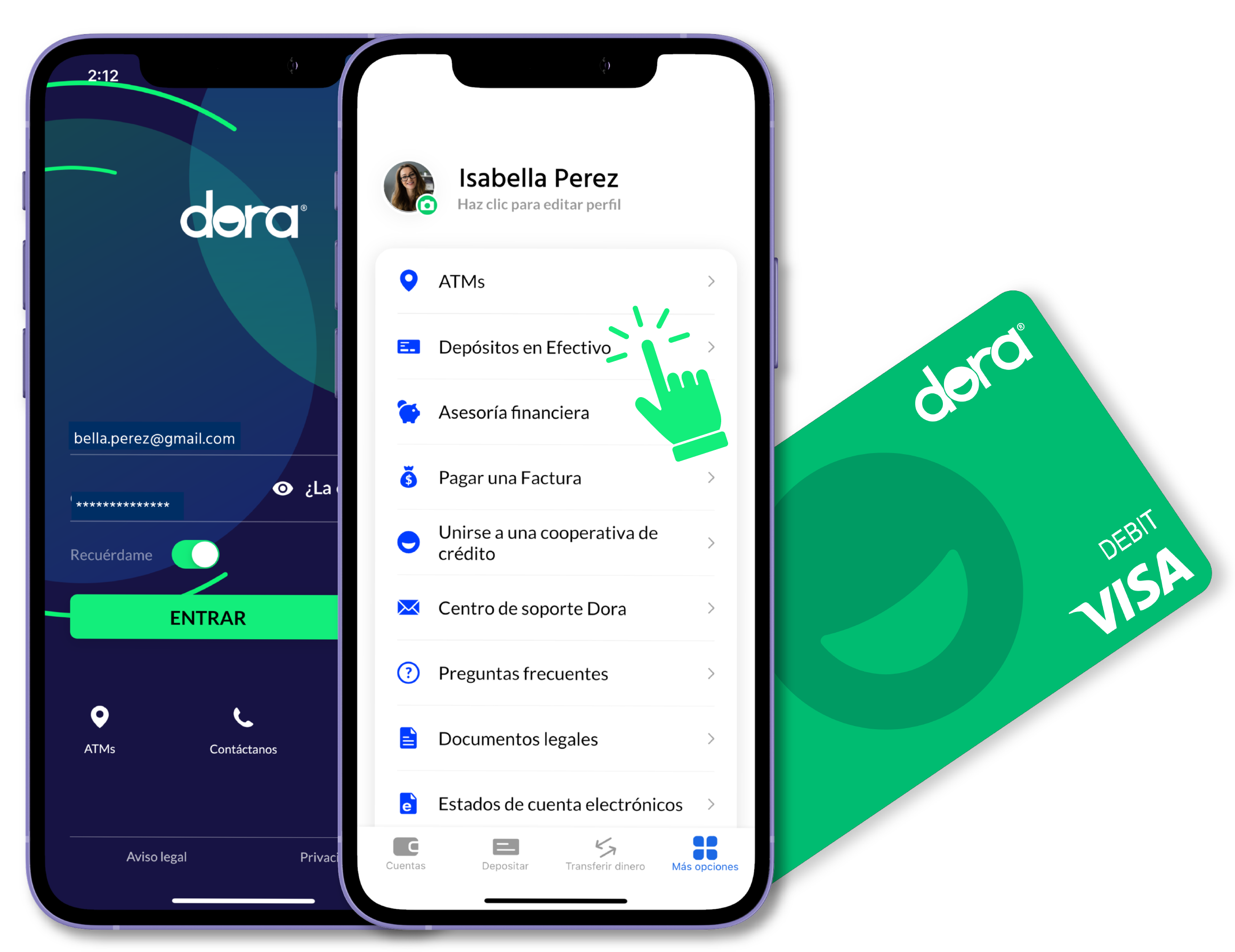 Depositar Efectivo — Dora Financial