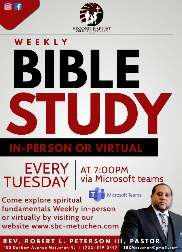 Weekly Bible Study — Second Baptist Church Of Metuchen