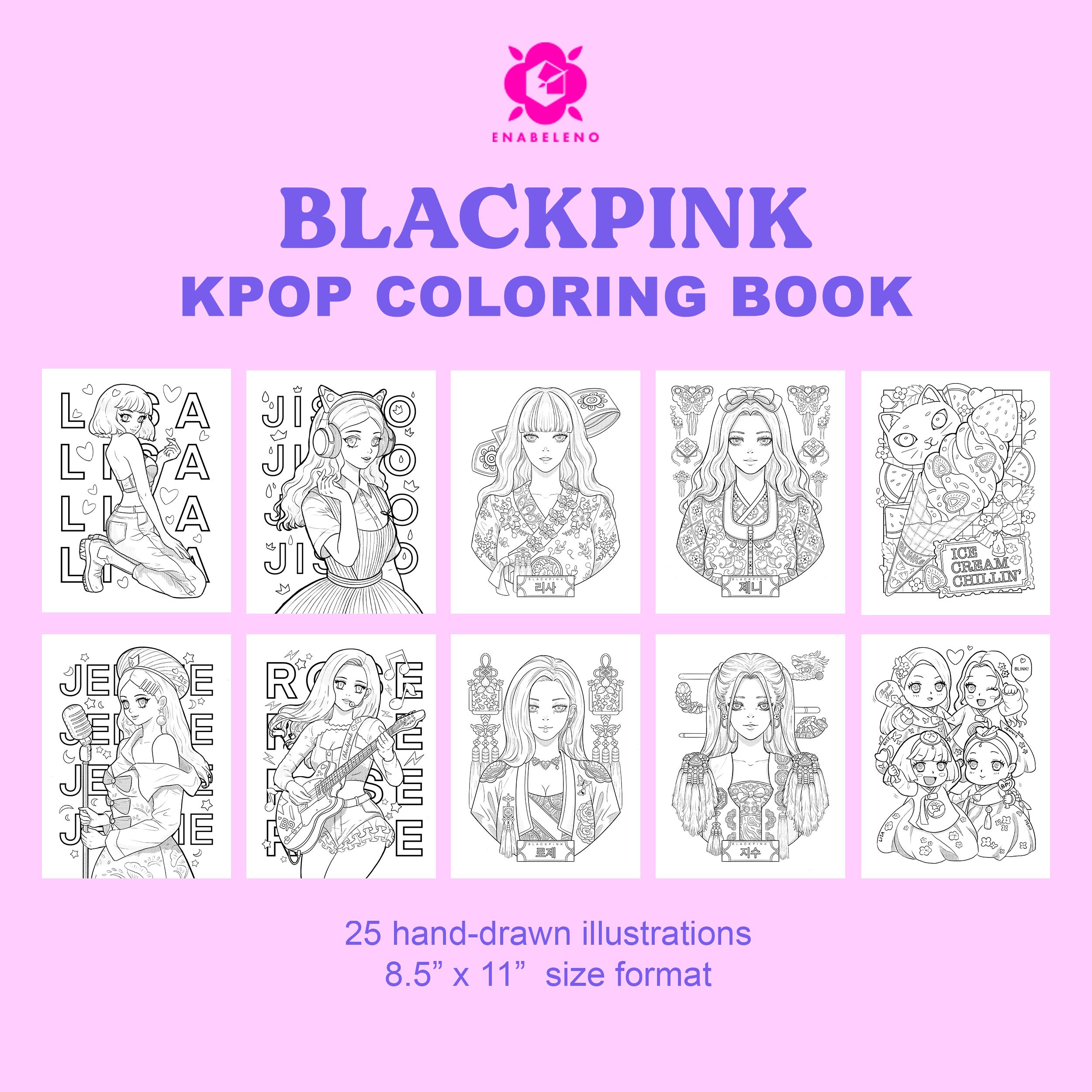 BLACKPINK Kpop Coloring Book — ENABELENO