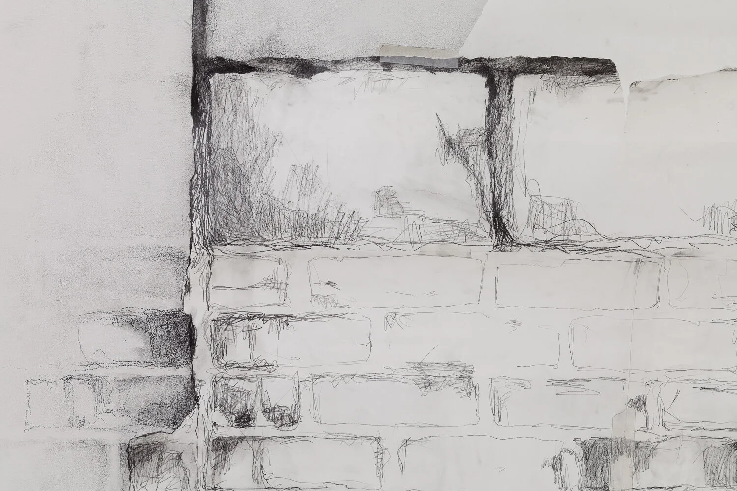 Broken Brick Wall Drawing