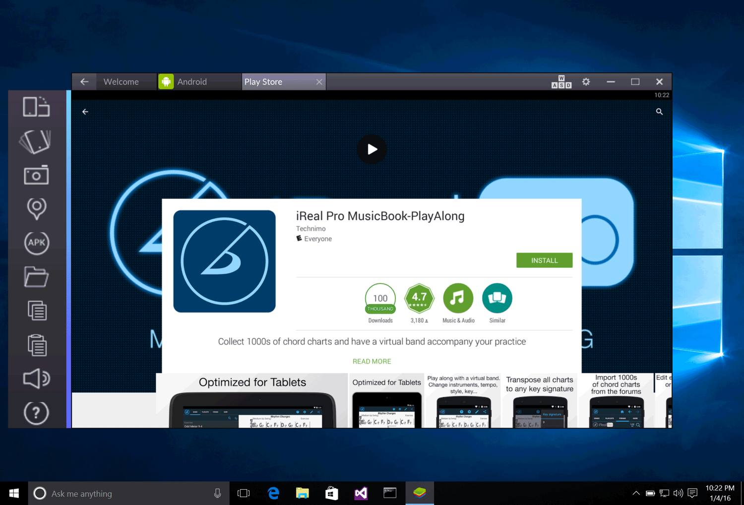 Blue Stacks — iReal Pro