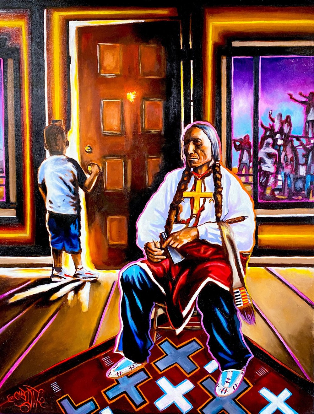 Available Art — Uprising Art By Carlin Bear Dont Walk