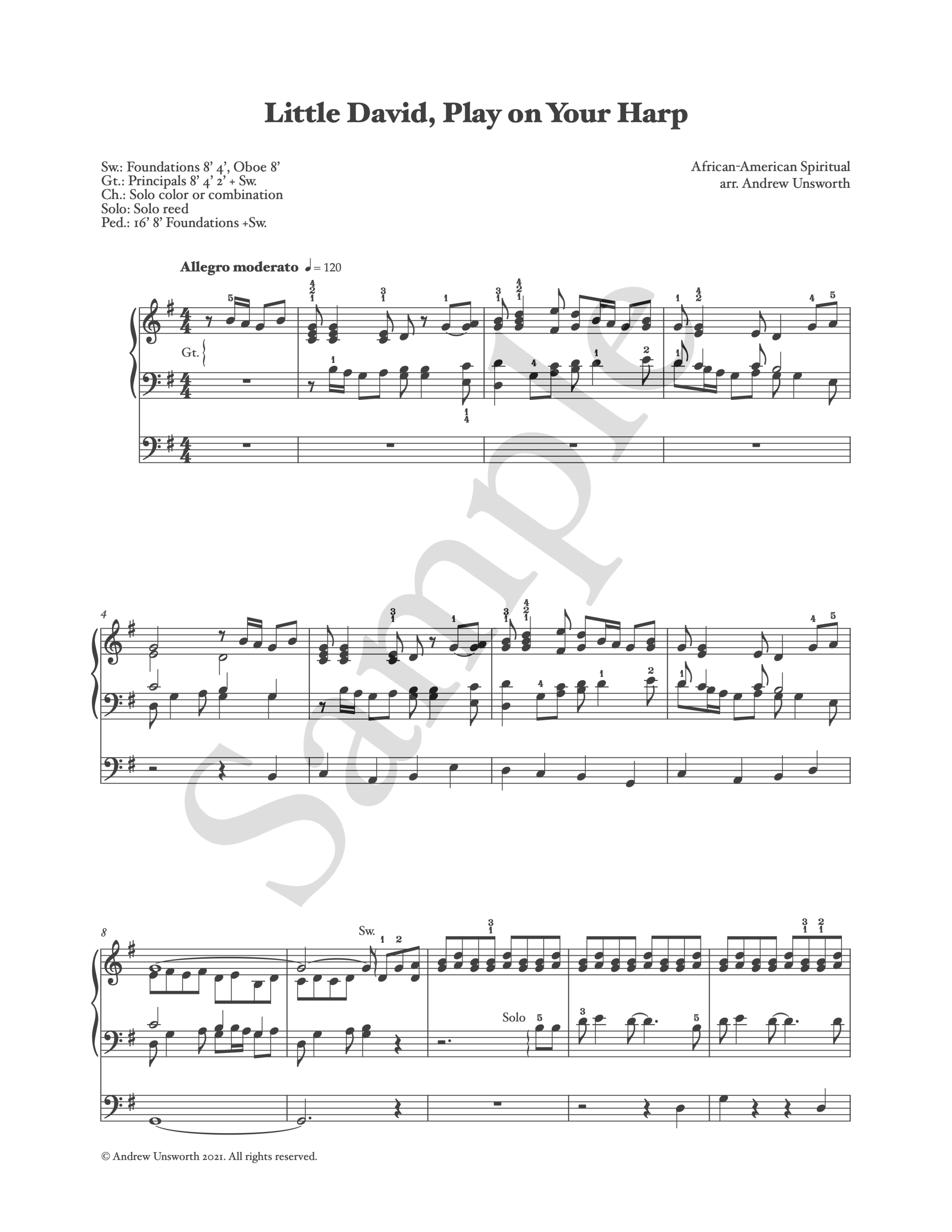 Store — Andrew Unsworth ||||| Organist
