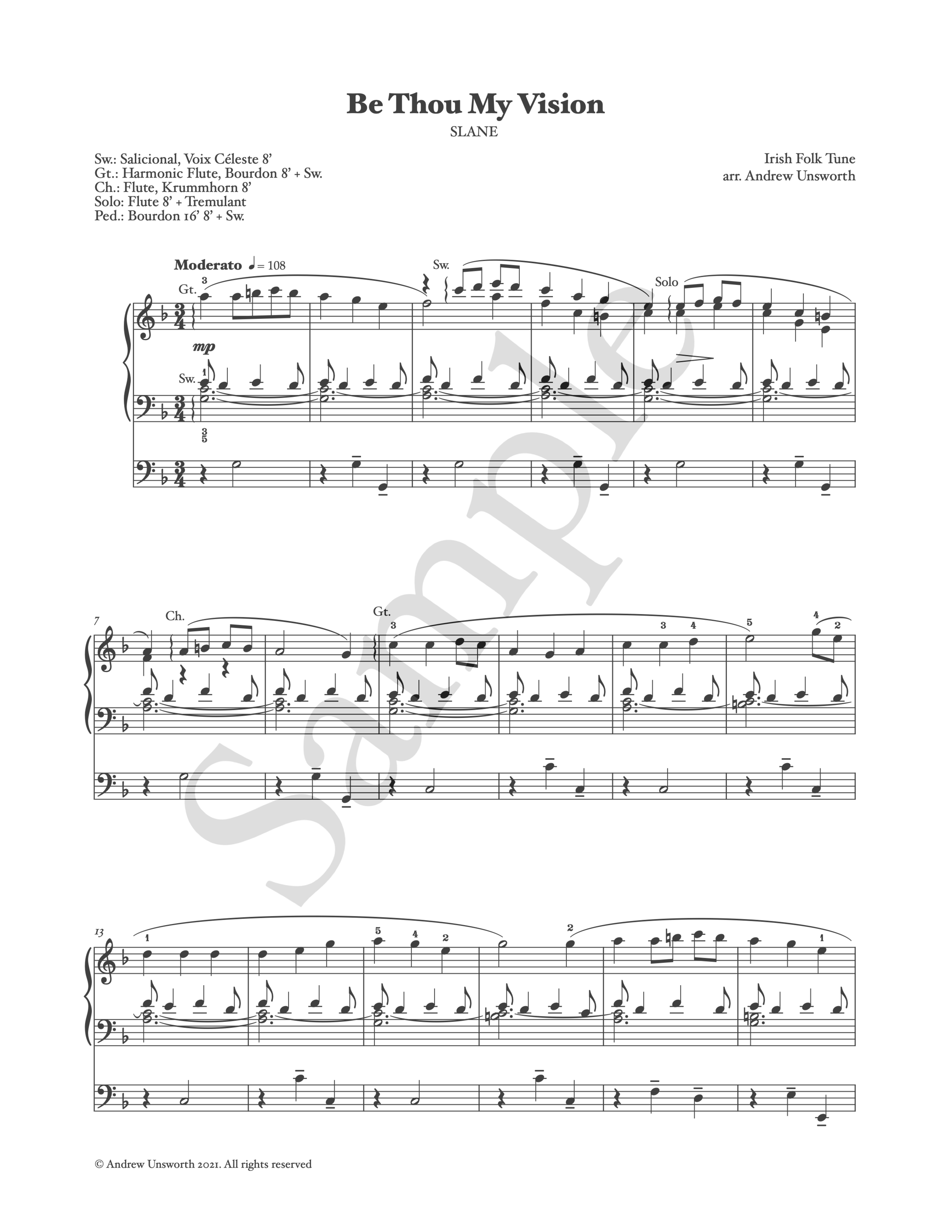 Be Thou My Vision — Andrew Unsworth ||||| Organist